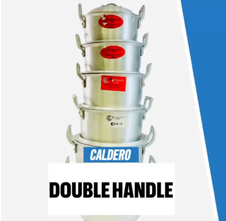 Caldero / Kaldero Double Handle Aluminum pot thick/makapal (1pc ...
