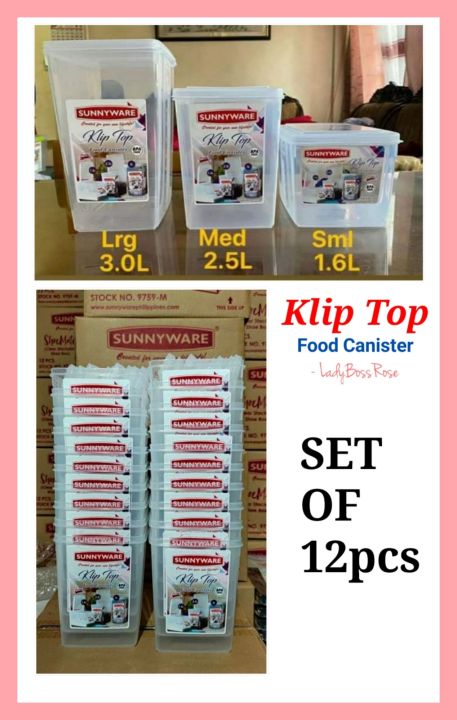 12pcs Sunnyware Kliptop Food Canister Container | Lazada PH