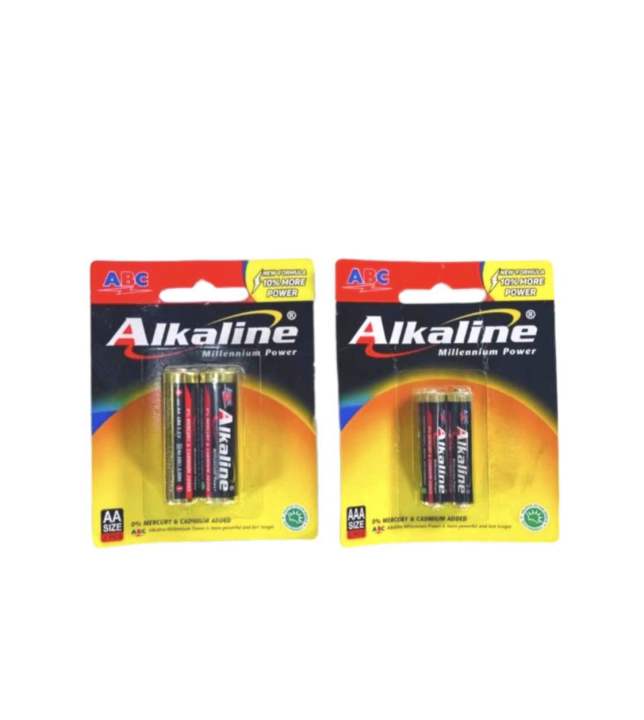 Baterai ABC Alkaline AA A2 - AAA A3 harga Per 1 Set isi 2 Pcs | Lazada ...