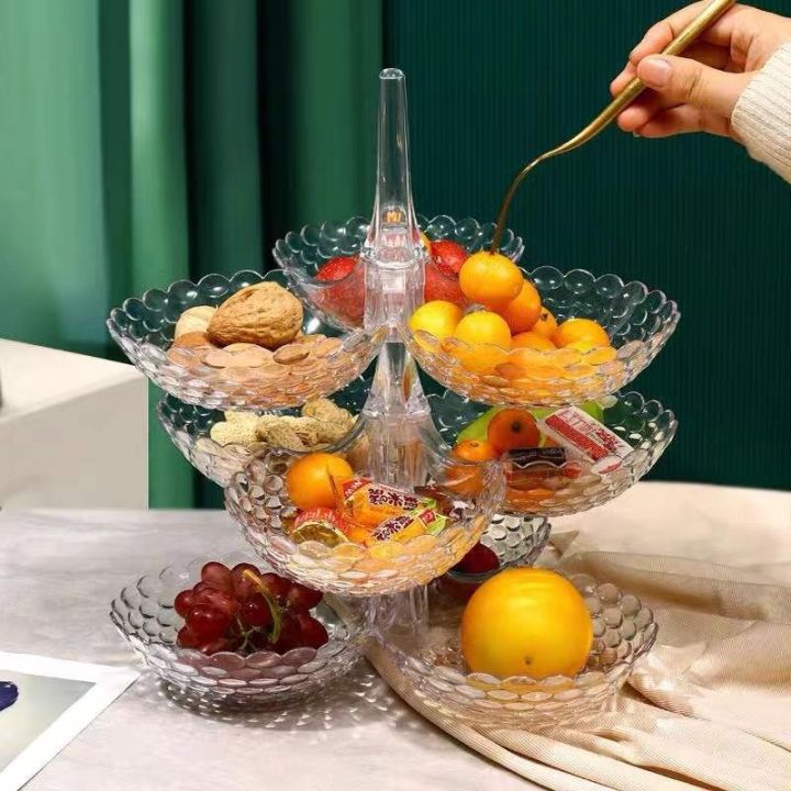 Stylish Multi-layer Fruit Tray Acrylic Material Storage Fruit Tray ...