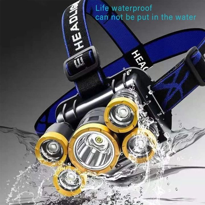 Senter Kepala 5 Led Super Terang 4 Mode / Penerangan Lampu Senter Kepala | Lazada Indonesia