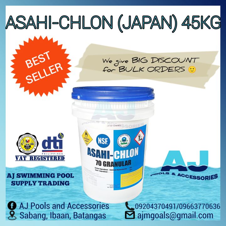 ASAHI-CHLON 70 CHLORINE GRANULES JAPAN MADE REPACK IN 4KG SEALED ...