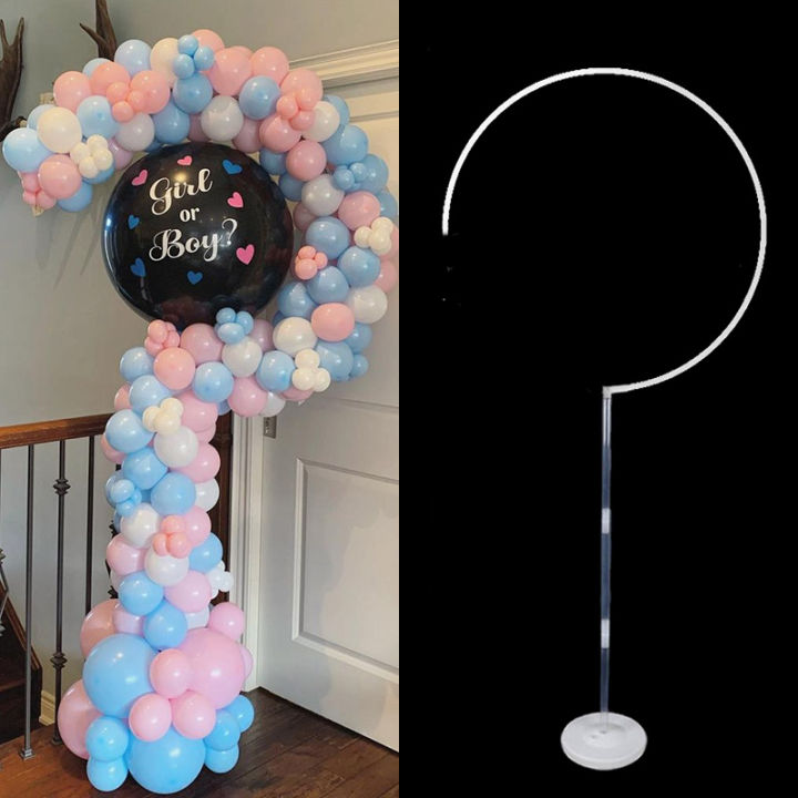 DIY Question Mark Balloon Stand Frame Boy or Girl Gender Reveal Party ...