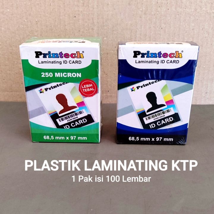 1 Pak Plastik Laminating Ktp Isi 100 Lembar PRINTECH | Lazada Indonesia