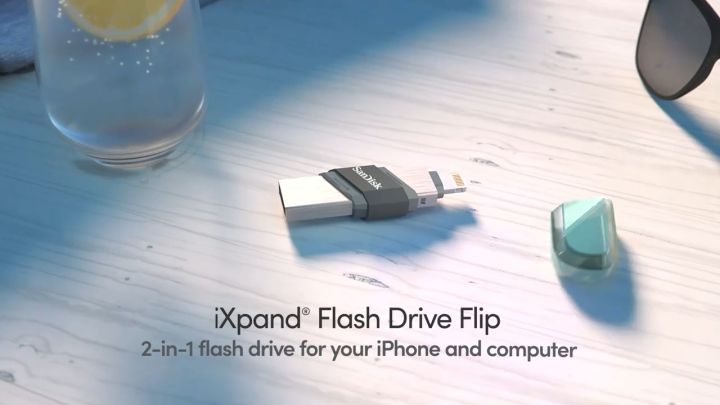 Sandisk iXpand Flip Flash Drive Flip OTG USB for iPhone & iPad (32GB ...