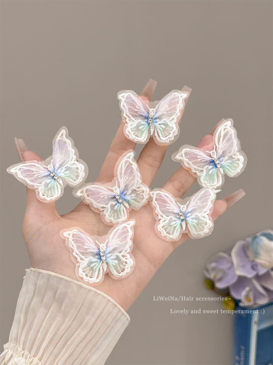 Li Weina Superhuman ตาข่ายผีเสื้อ Hairpin ผู้หญิงด้านข้าง Bun คลิปสไตล์ ...