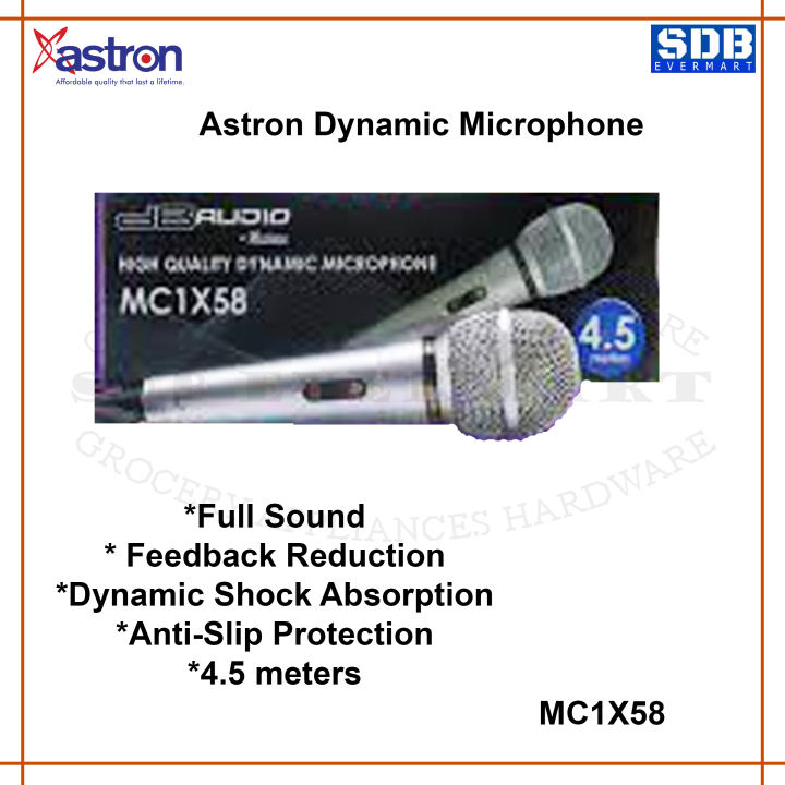 Astron-Nuvos Dynamic Microphone-(MC1X58)-1pc | Lazada PH