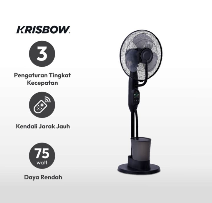 Kipas Angin Uap Kabut KRISBOW MISTING PEDESTAL FAN 16INC 75W | Lazada ...