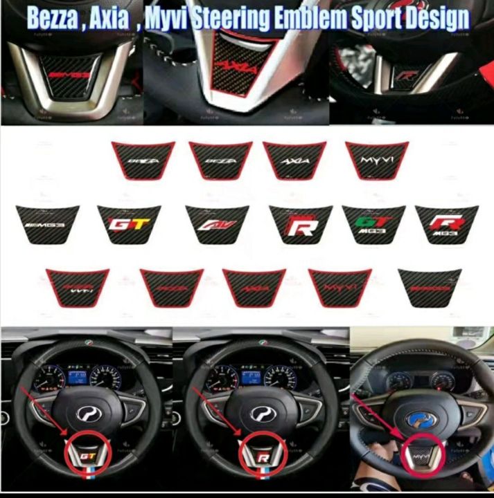 perodua steering sticker bezza axia myvi | Lazada