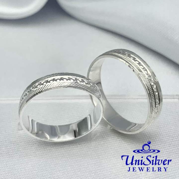 Unisilver 925 Sterling Silver Wedding Band Ring/Lover's Ring ( WR151 ...