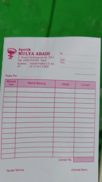 Cetak Bon Nota NAMA TOKO SENDIRI KODE 1.L | Lazada Indonesia