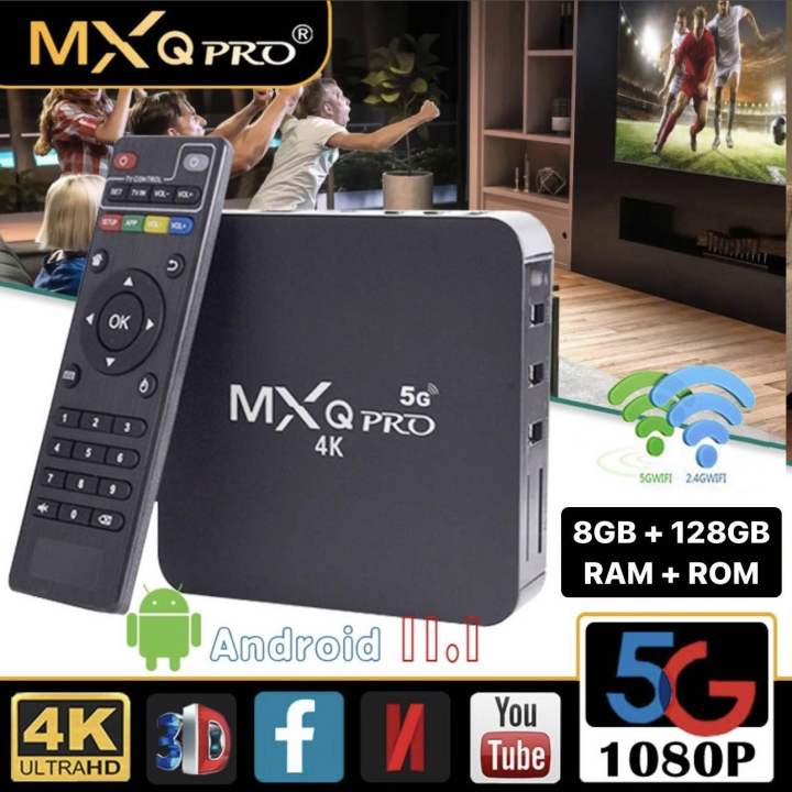 Android TV Box 8GB + 128GB MXQ PRO 5G Ultra HD Smart Android TV Box | Lazada Indonesia