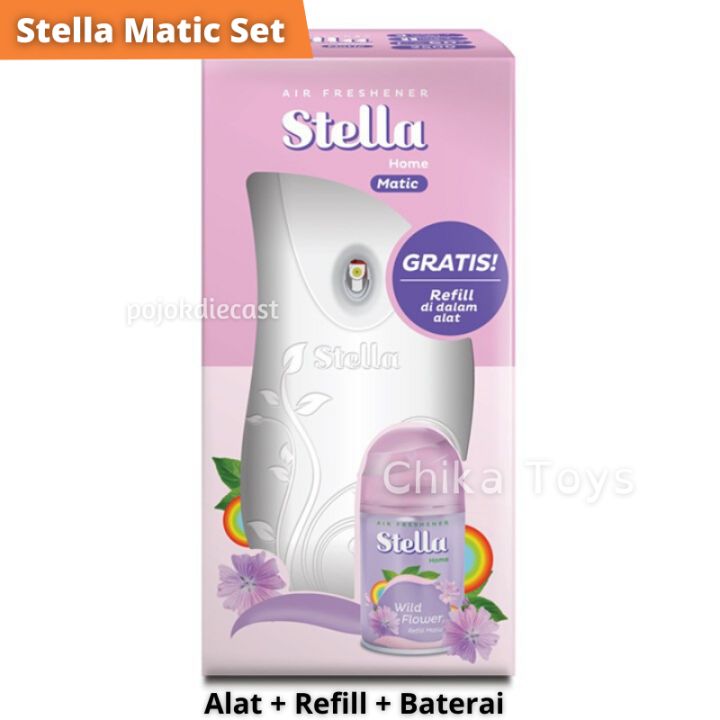 Stella Matic Set Lengkap Alat + Refill Pengharum Ruangan Semprot ...