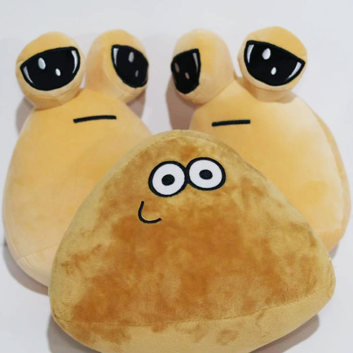 1 unit 20cm Pou Plush Toy Soft Stuffed siput & segitiga watak Doll ...