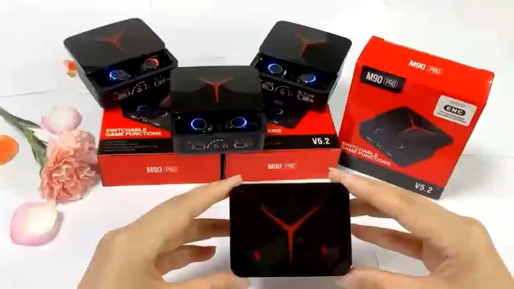 M90 Pro TWS Wireless Bluetooth Earphones 5.3 Headphones with Mic LED ...