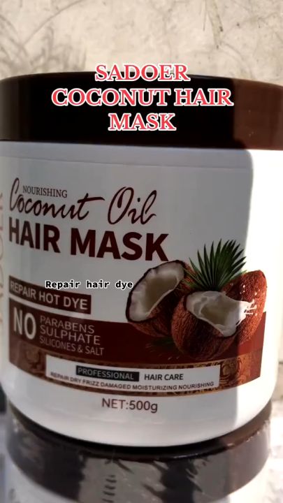 SADOER Coconut oil Hair Mask 500ml Hair Treatment Nourishing Conditioner | Lazada PH