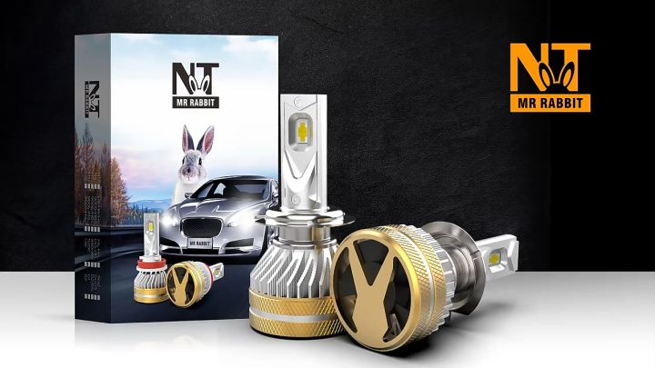 NAOEVO หลอดไฟหน้ารถยนต์ LED NT MR Rabbit 80W 9600LM 6500K รับประกัน 18 เดือน | Lazada.co.th