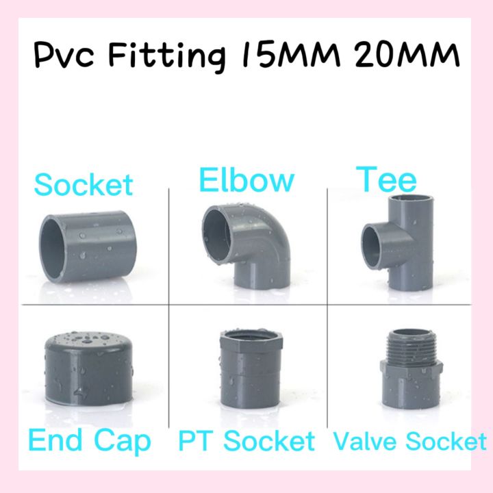 Pvc Fitting 15mm 20mm Pvc Pipe Fitting Socket Elbow Tee | Lazada