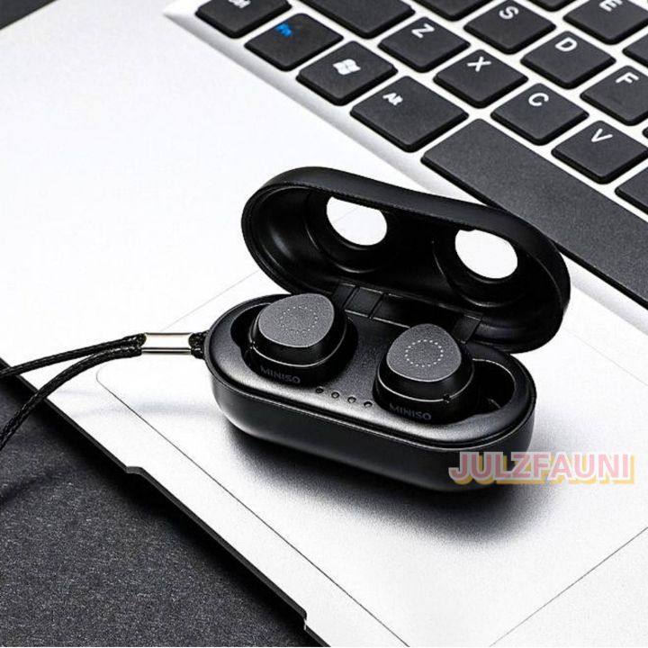 GRADE WATERPROOF TWS WIRELESS EARPHONES (BLACK) by Miniso | Lazada PH