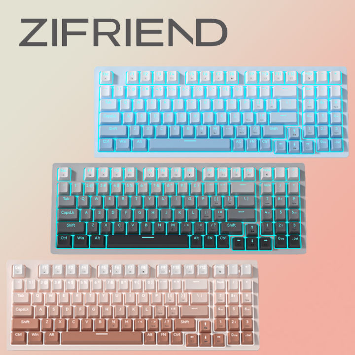 Zifriend ZA94 Hot Swappable 94 Keys Backlit Mechanical Keyboard Wired ...
