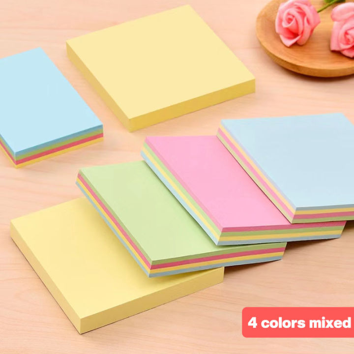 Hami🔥 100 Sheets Colored Sticky Notes （square）Office & School ...