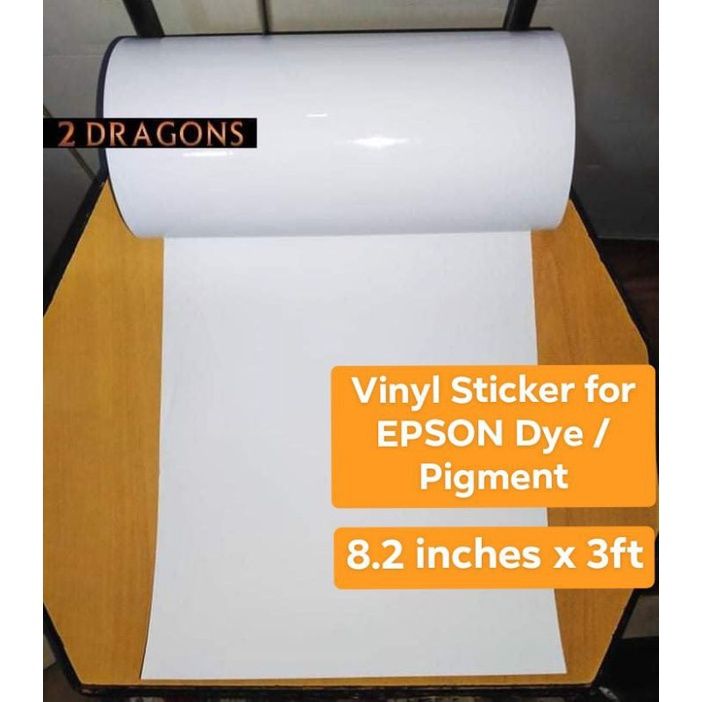 8.2in x 3ft Cut Printable Vinyl Sticker for Epson Dye/Cuyi Pigment ...