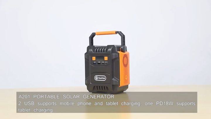 Flashfish Portable Power Station A201 Solar Generator 48000mAh/200W Outdoor power supply 220V ...