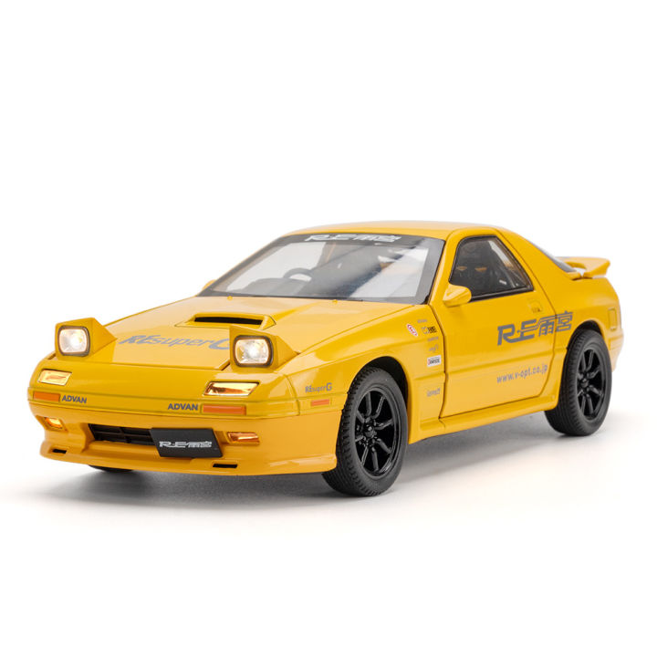 1:24 Scale Mazda RX7 Alloy Car Model Diecast Car Sound Light Car Lovers ...
