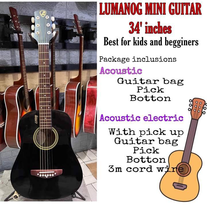 Lumanog 34 inches mini guitar best for kids | Lazada PH