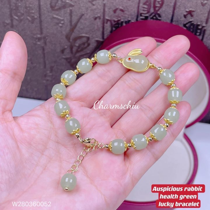 (Charmschiu) auspicious rabbit health green lucky bracelet | Lazada PH