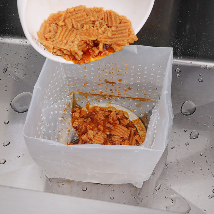 10 Pcs Drainage Filter Rack Garbage Bag Set Disposable Anti-block Trash ...