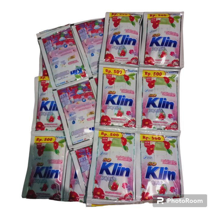 Soklin liquid detergen cair korean camellia sachet 20 ml ( 2 renceng ...