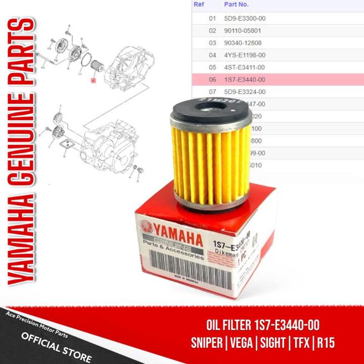Yamaha Genuine Oil Filter Sniper 135/150/155, R15, Vega, XMAX, WR155 ...