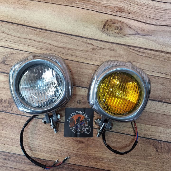 Headlamp Caplin . Lampu Depan Motor Custom . Universal Chopper Bobber ...