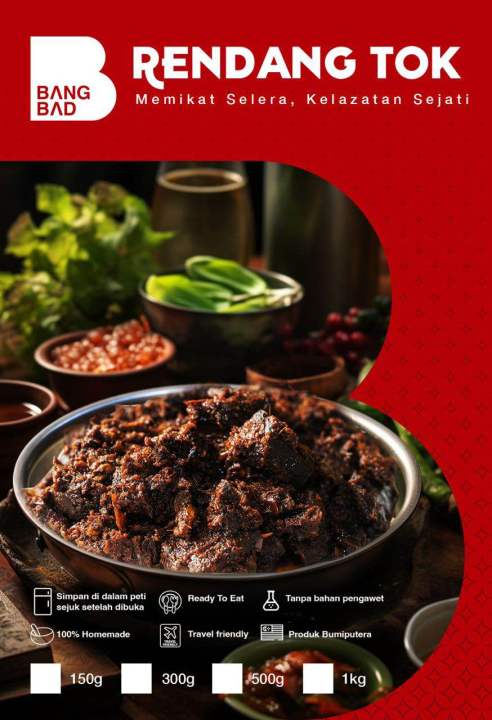 Daging Rendang Tok Bangbad 150gram | Lazada