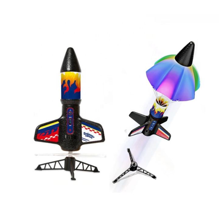 Kids outdoor electric rocket launcher toy electric powered flying model ...