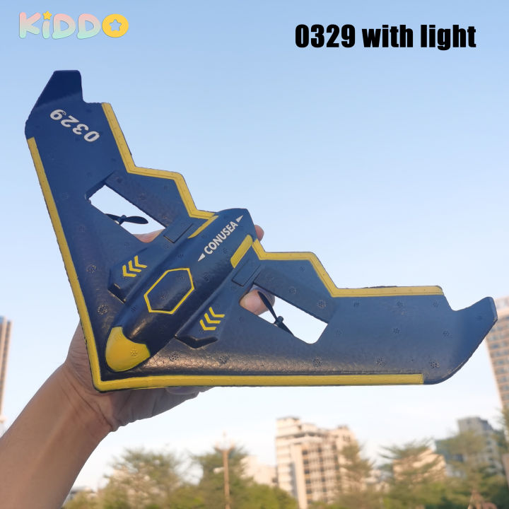 0329 2CH Foam Plane Fixed Wing Glider RC Plane with Light RC Remote ...