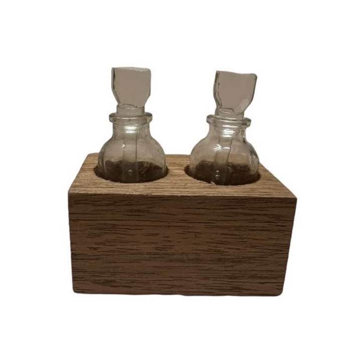 READY STOCK Botol Asid/Acid Bottle Set With Wooden Holder | Lazada