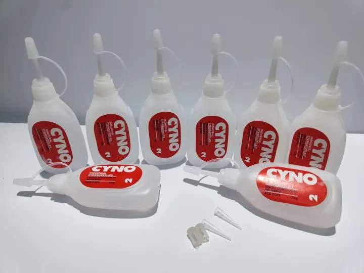 CYNO 2 ADHESIVE 50G INDUSTRIAL CYANOACRYLATE WITH FREE FUNNEL AND PIN ...