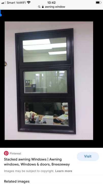 W-80cm x 150cm-H aluminum Awning window 3 panel | Lazada PH