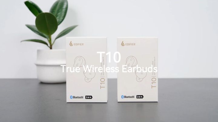 EDIFIER T10 Earbud Bluetooth V5.4 AI Call Noise Cancellation 26Hours ...