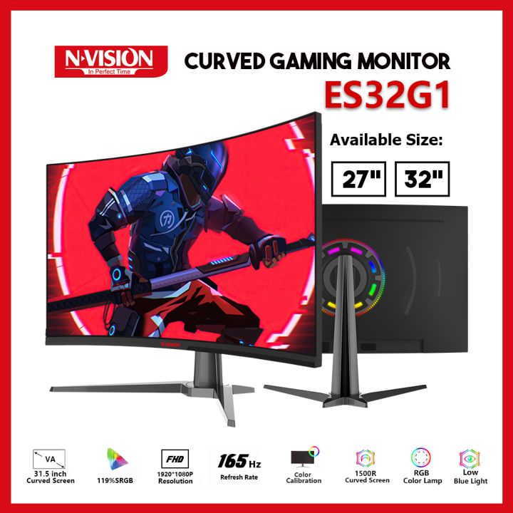 NVISION 32 Inch 27 Inch 180Hz 165Hz Gaming Curved Monitor 1500R ...
