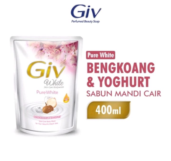 Giv Sabun Mandi Cair Pure White with Bengkoang & Yoghurt 400ml | Lazada ...