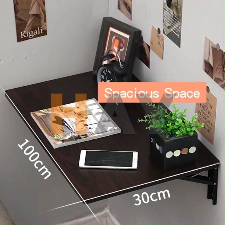 Wall Mounted Foldable Table With Bracket Floating Table / Meja Lekat ...