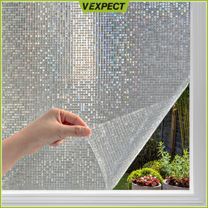 Window Film Sticker 3d, Non-Adhesive Privacy Window Glass Sticker Film ...