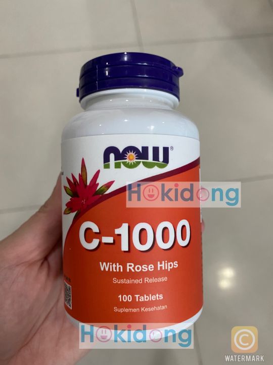 Now vitamin c 1000 mg vit C-1000 BPOM sustained release rose hips 100 ...