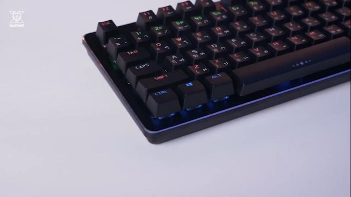 Nubwo NK-34 Mechanical Keyboard FLICKER คีย์บอร์ด เกมมิ่ง มีปุ่ม knob ...