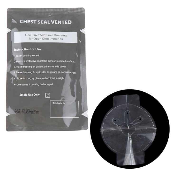 1Pc Medical Vent Chest Seal Occlusive Adhesive Dressing for Open Chest ...