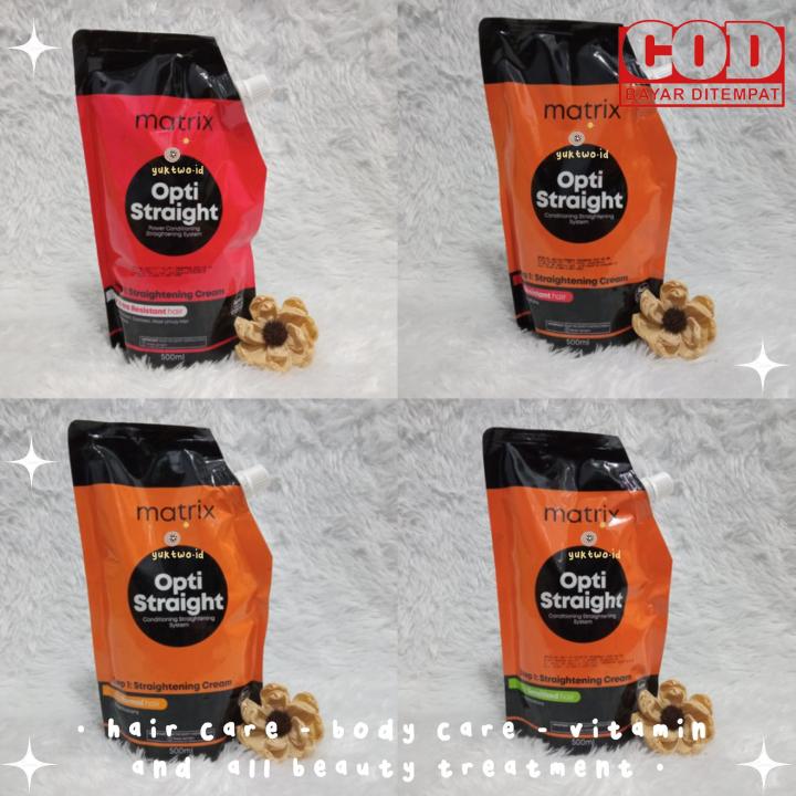 Matrix Opti Straight 500ml Pelurus Rambut Smoothing Step 1 Step 2 ...