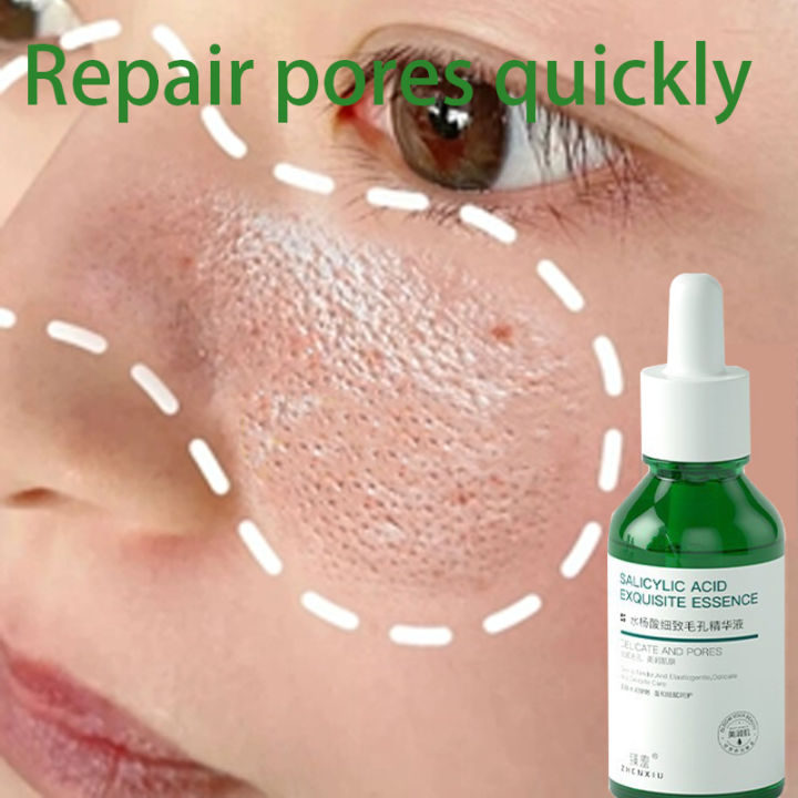 shrink pores serum pore shrinking Salicylic essence 30ml Whitening Oil Control Moisturizing ...